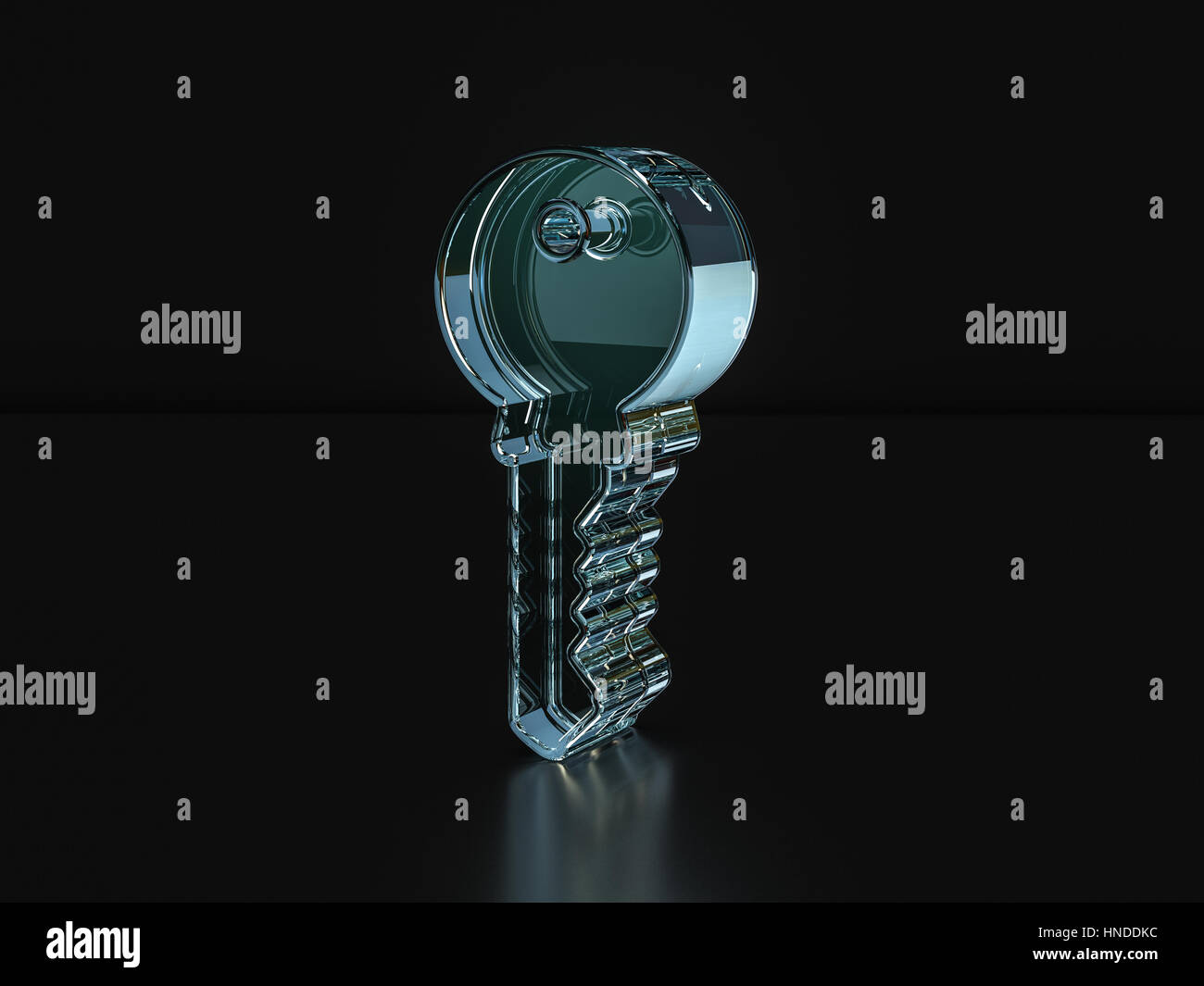 Glass key symbol on a black background. 3D illustration Stock Photo - Alamy