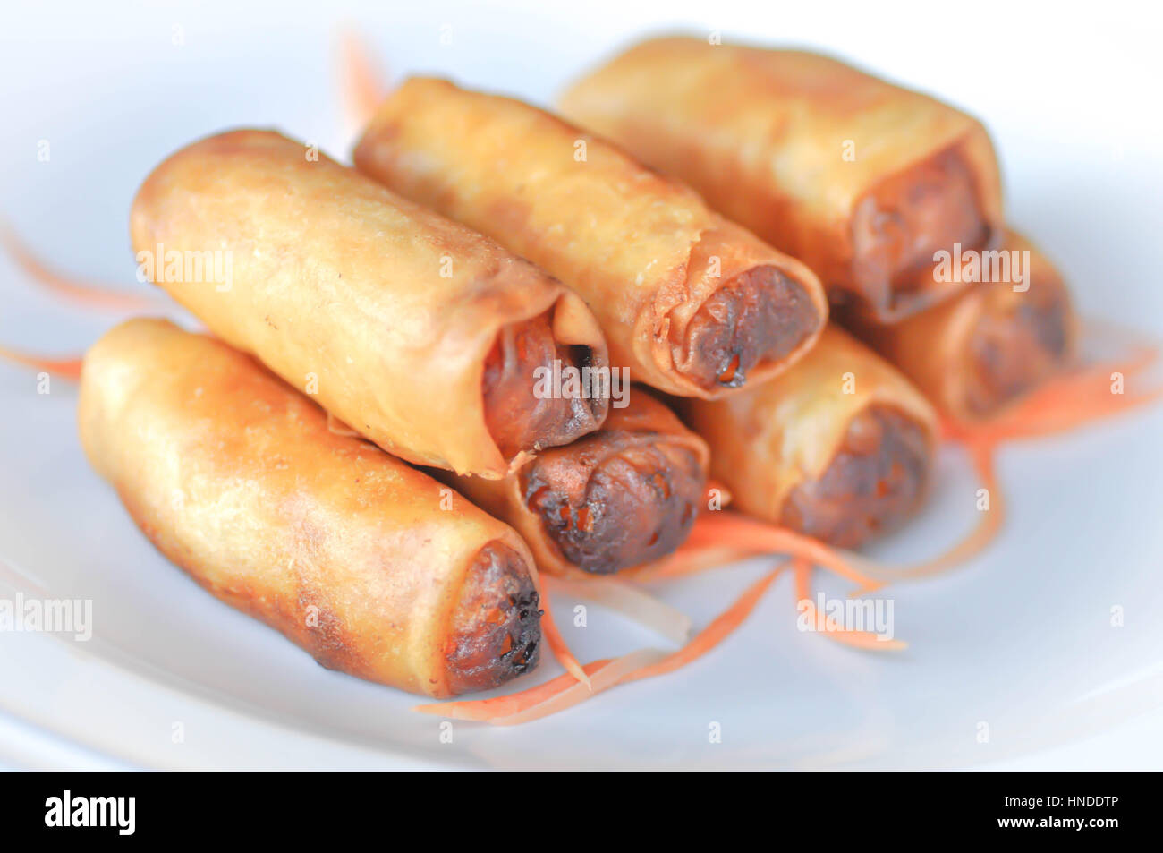 spring roll dish with vegetable Stock Photo - Alamy