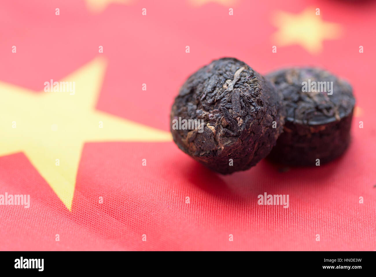 Dry compressed puer tea hi-res stock photography and images - Alamy