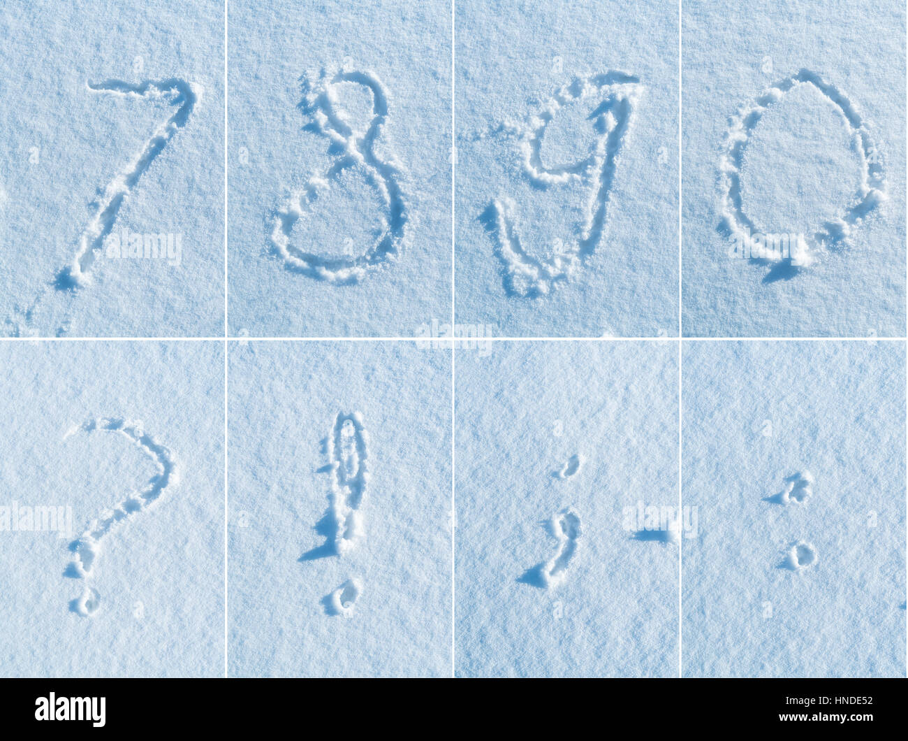 English hand written alphabet in snow hi-res stock photography and ...