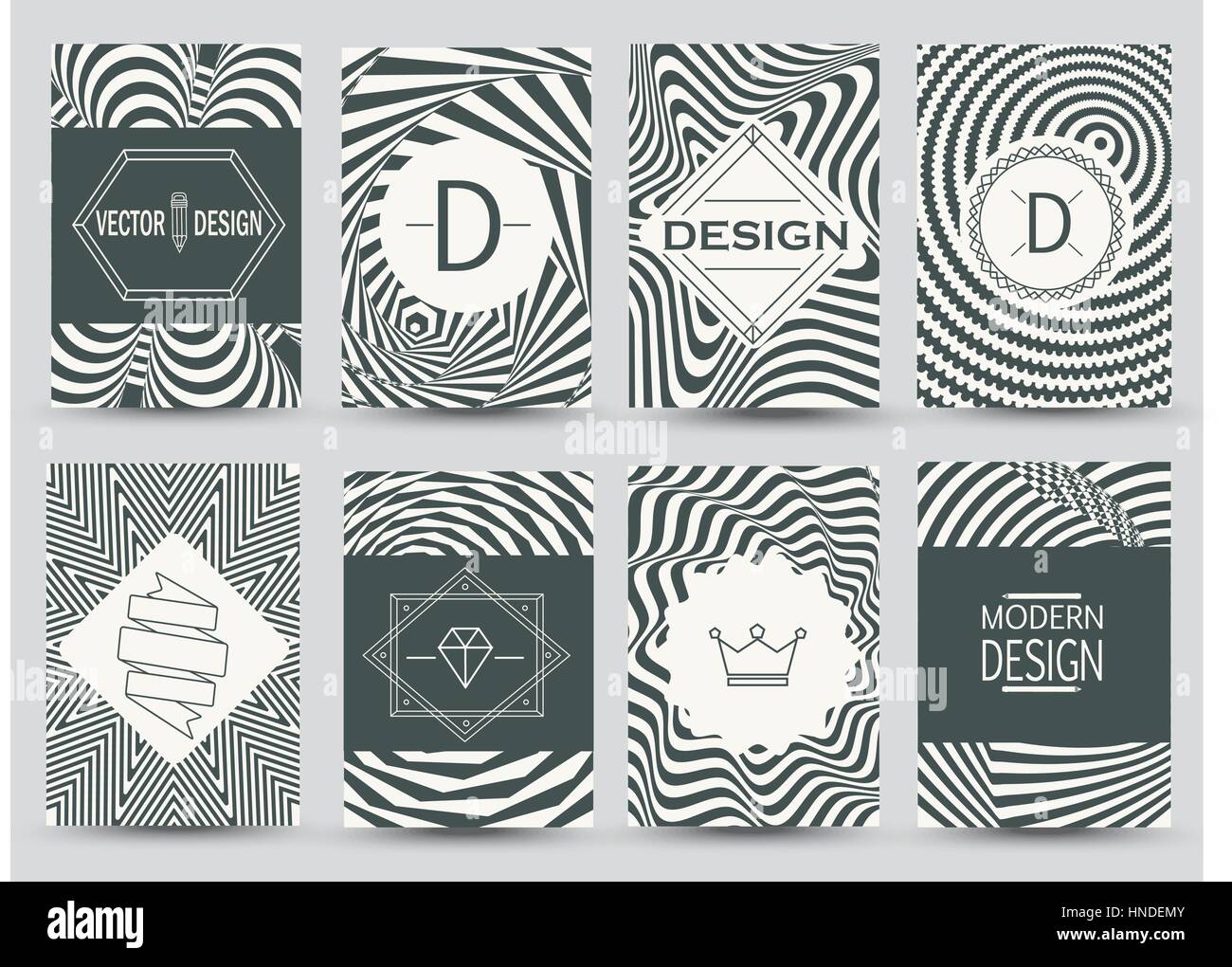 Set of monochrome flyer pages. Business Signs and Logos, Identity ...