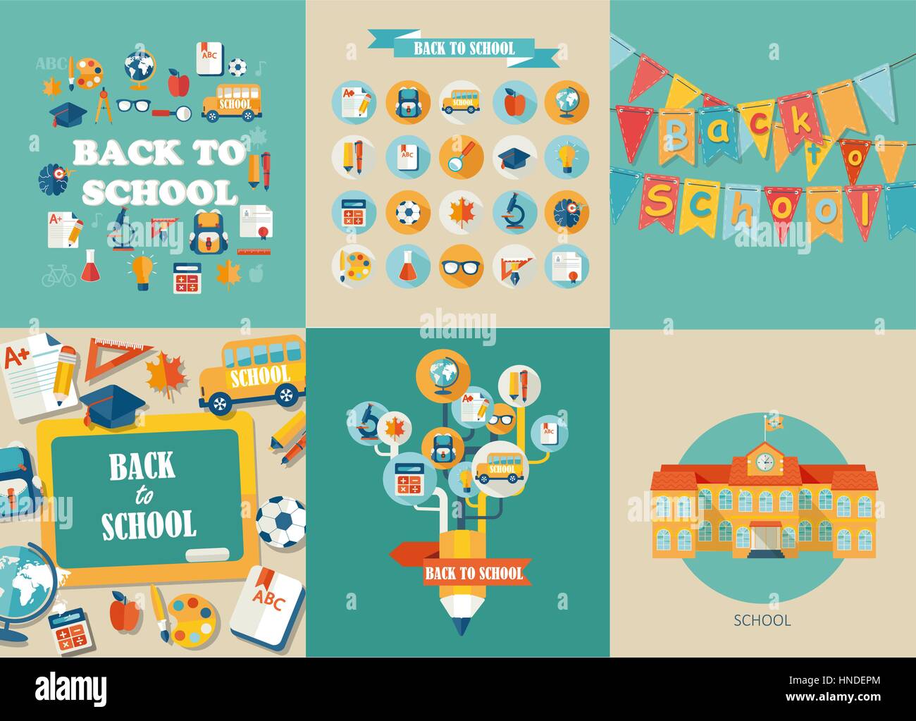 Flat design vector illustration concepts of education. Concepts for web ...