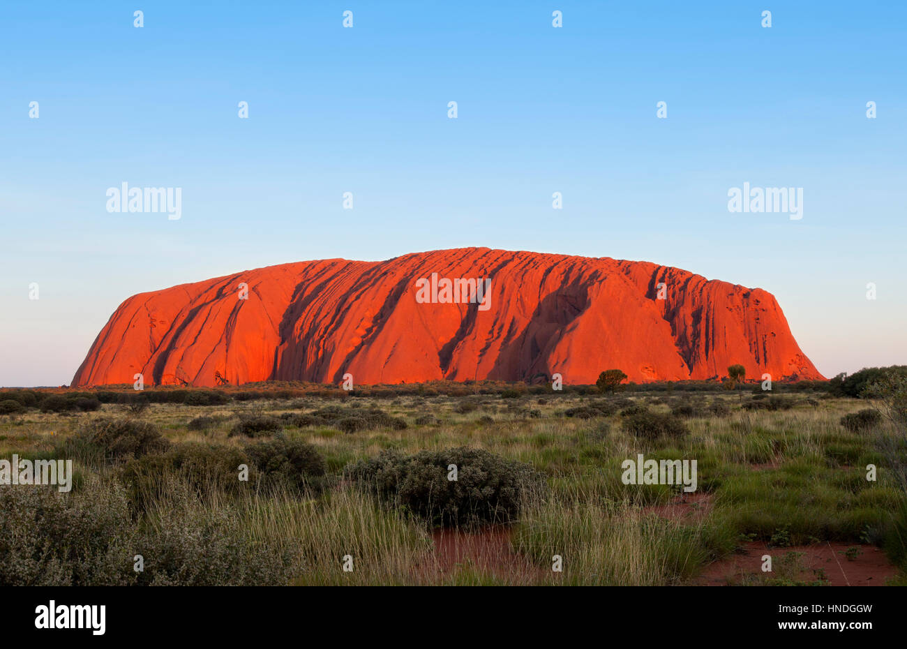 Sunset Over Uluru, Uluru-Kata Tjuta National Park, Northern Territory ...