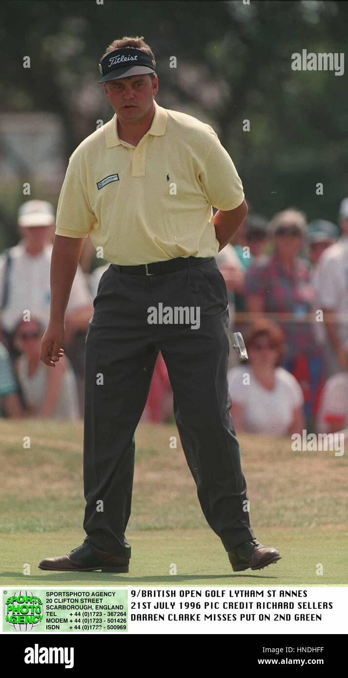 DARREN CLARKE BRITISH OPEN ROYAL LYTHAM 21 July 1996 Stock Photo - Alamy