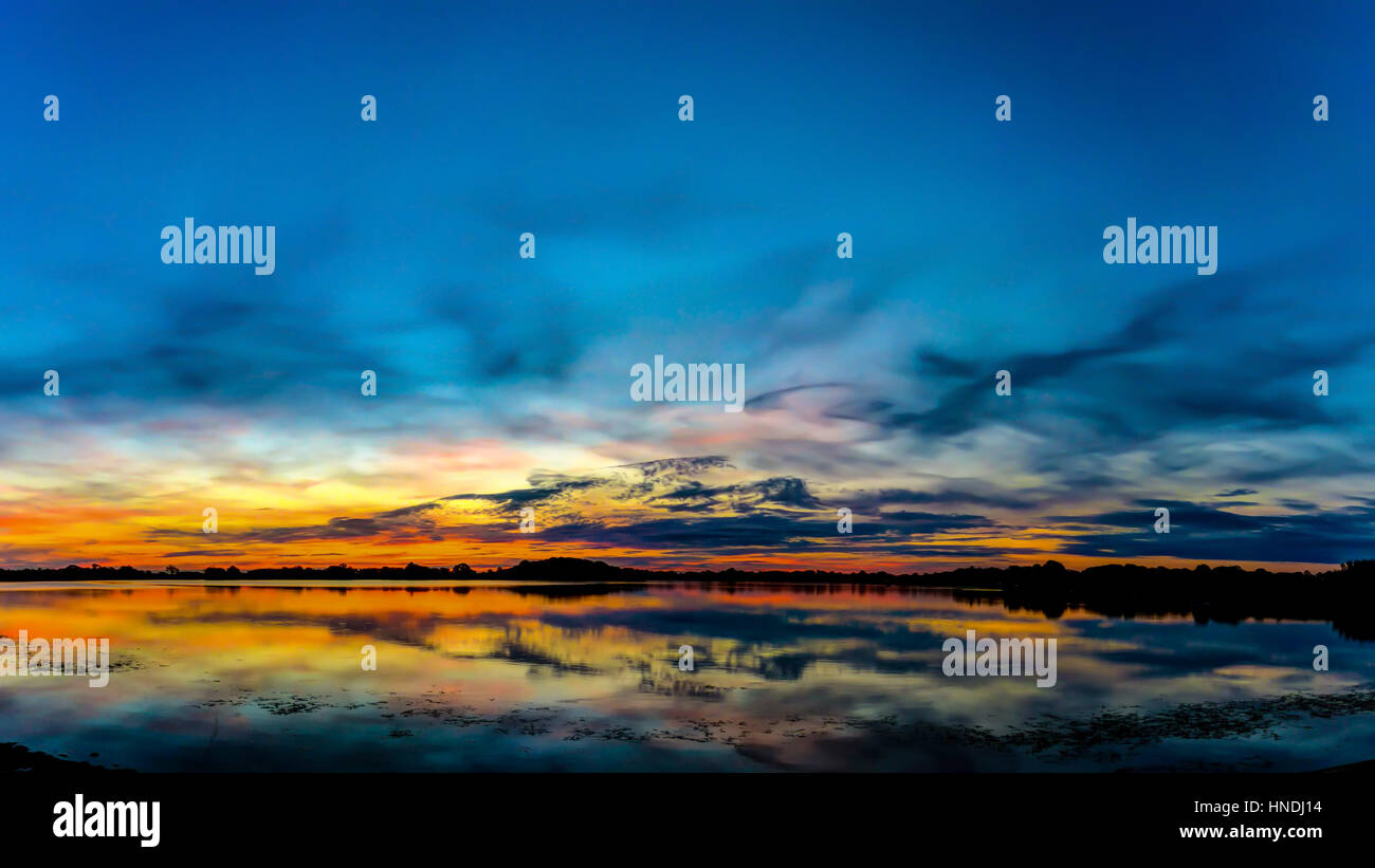 A very cool sunset in the ocean Stock Photo - Alamy