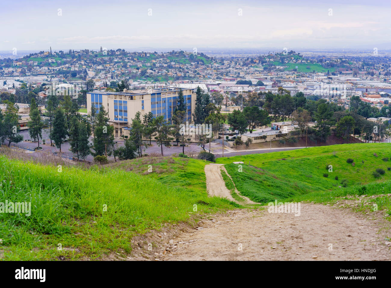 Beautiful nature landscape on Ascot Hills Park, Los Angeles, California ...