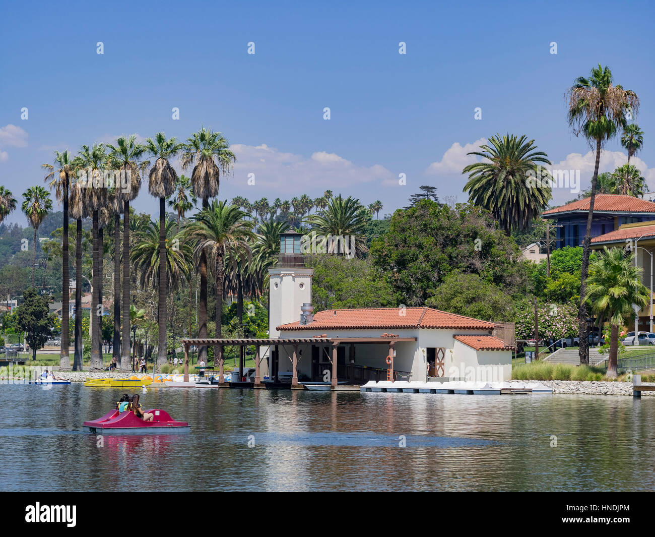 Echo park lake, los angeles hi-res stock photography and images - Alamy