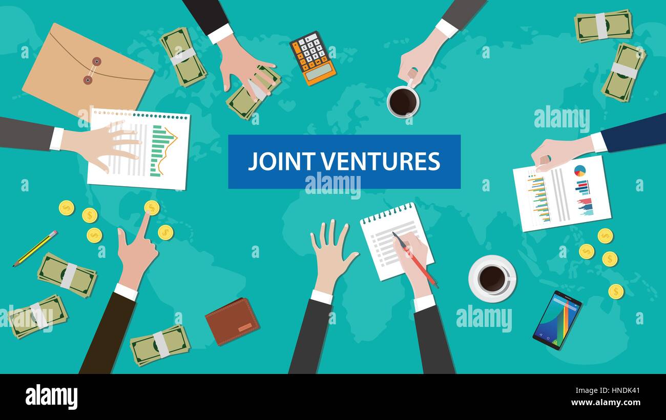 Joint signing agreement Stock Vector Images - Alamy