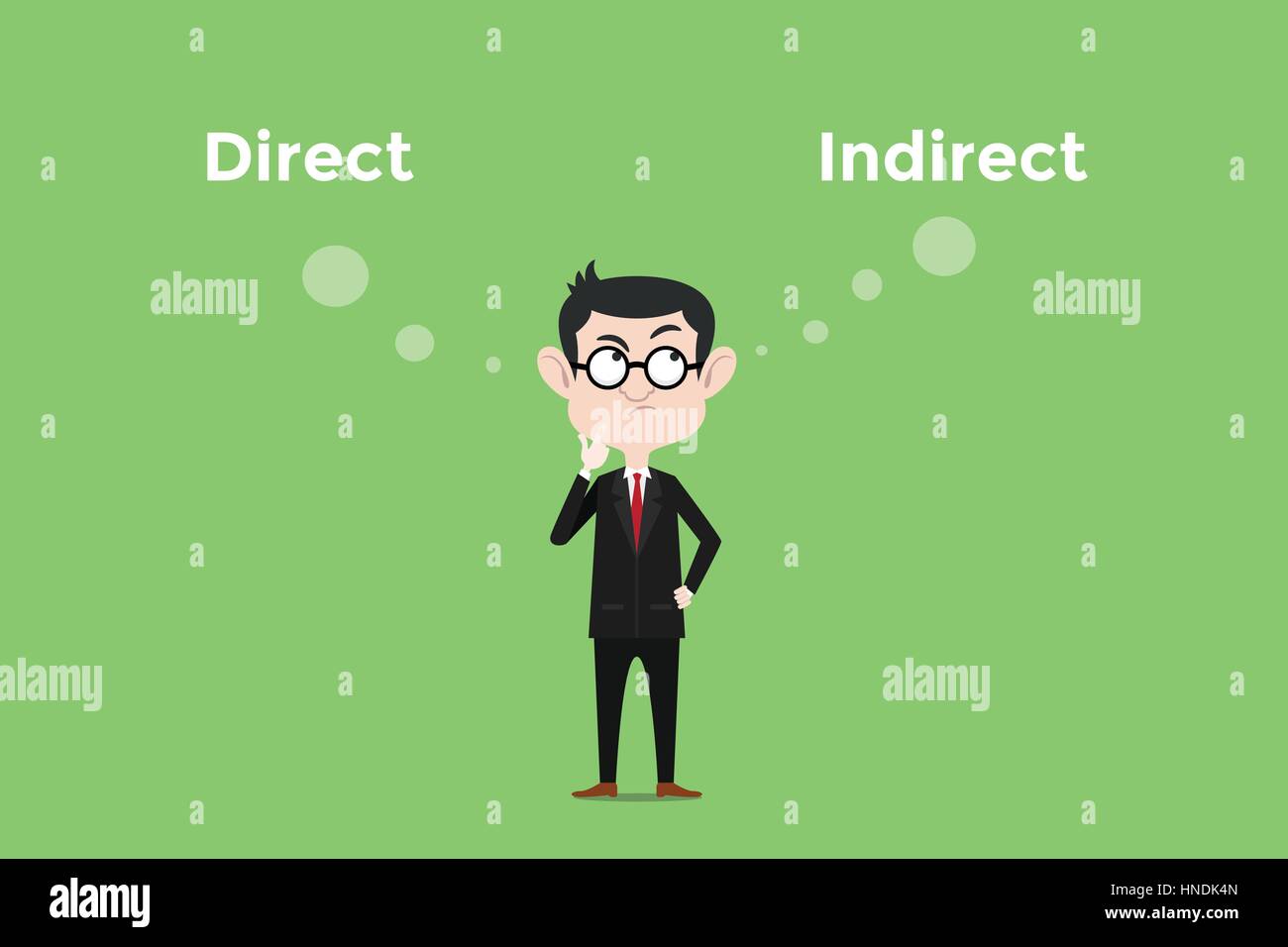 Direct versus indirect Stock Vector Images - Alamy