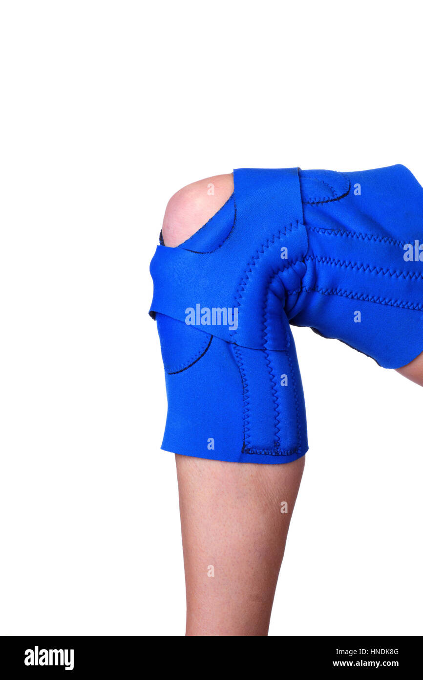 A knee brace with leg bent Stock Photo - Alamy