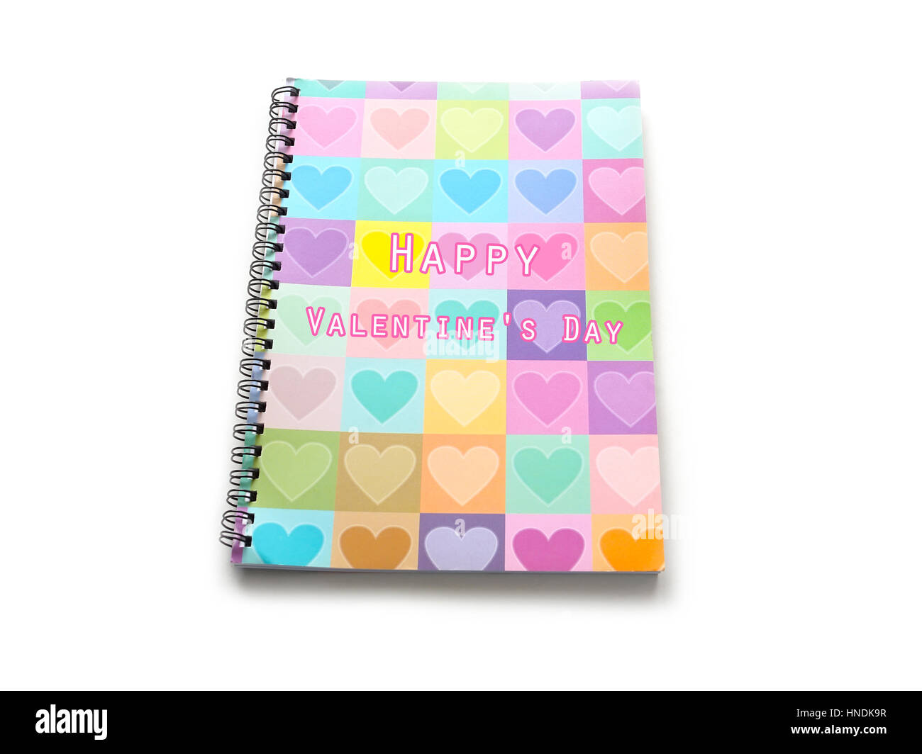 Happy Valentine's day text on the Love Diary Stock Photo - Alamy