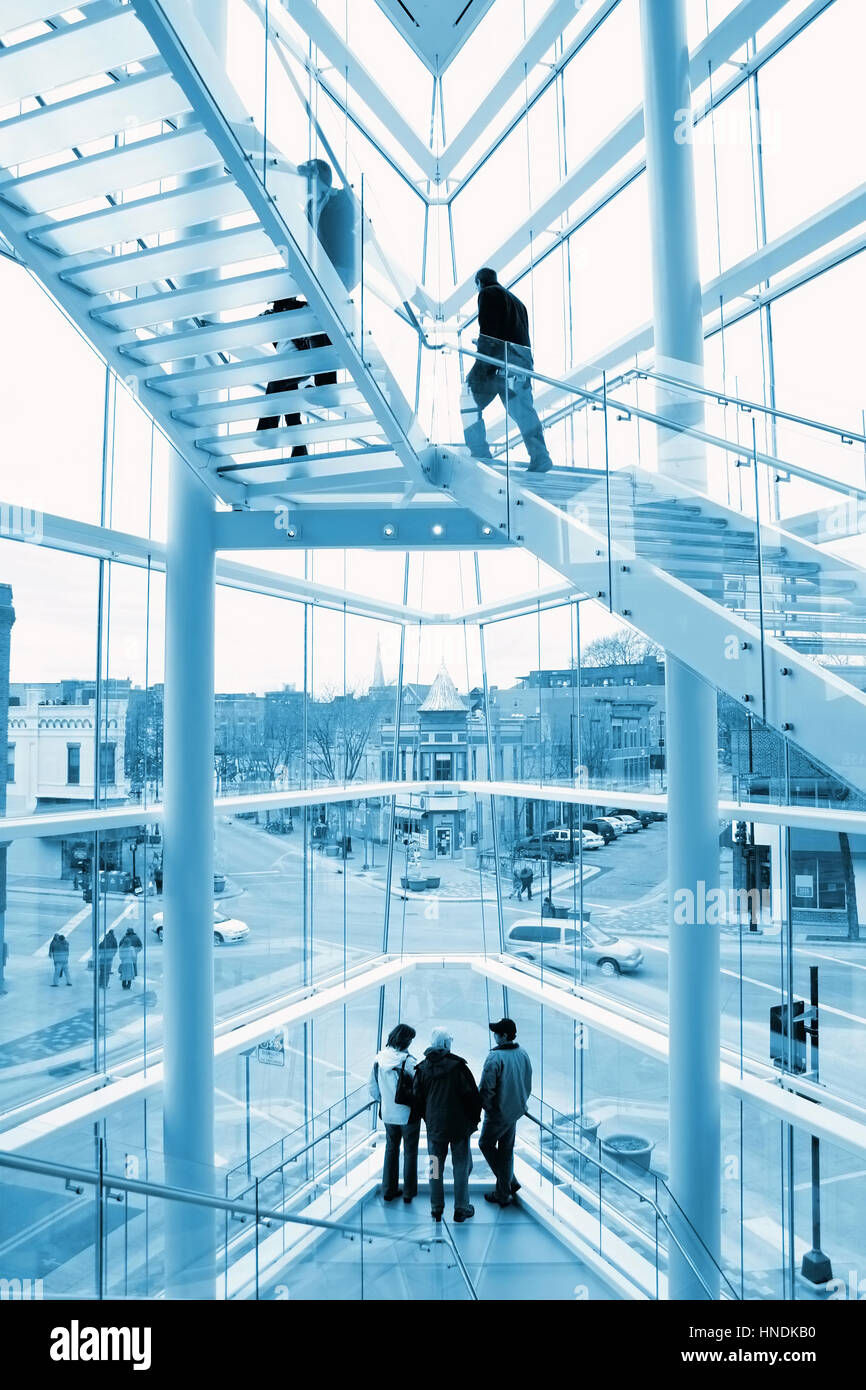 modern glass building with stairs Stock Photo - Alamy