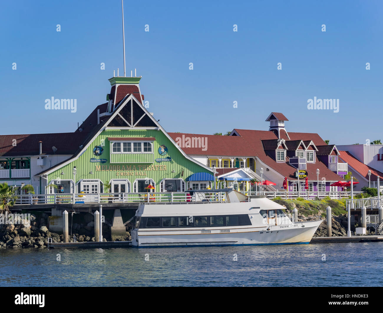 Long Beach, MAR 14: Beautiful scene around Rainbow Harbor on MAR 14 ...
