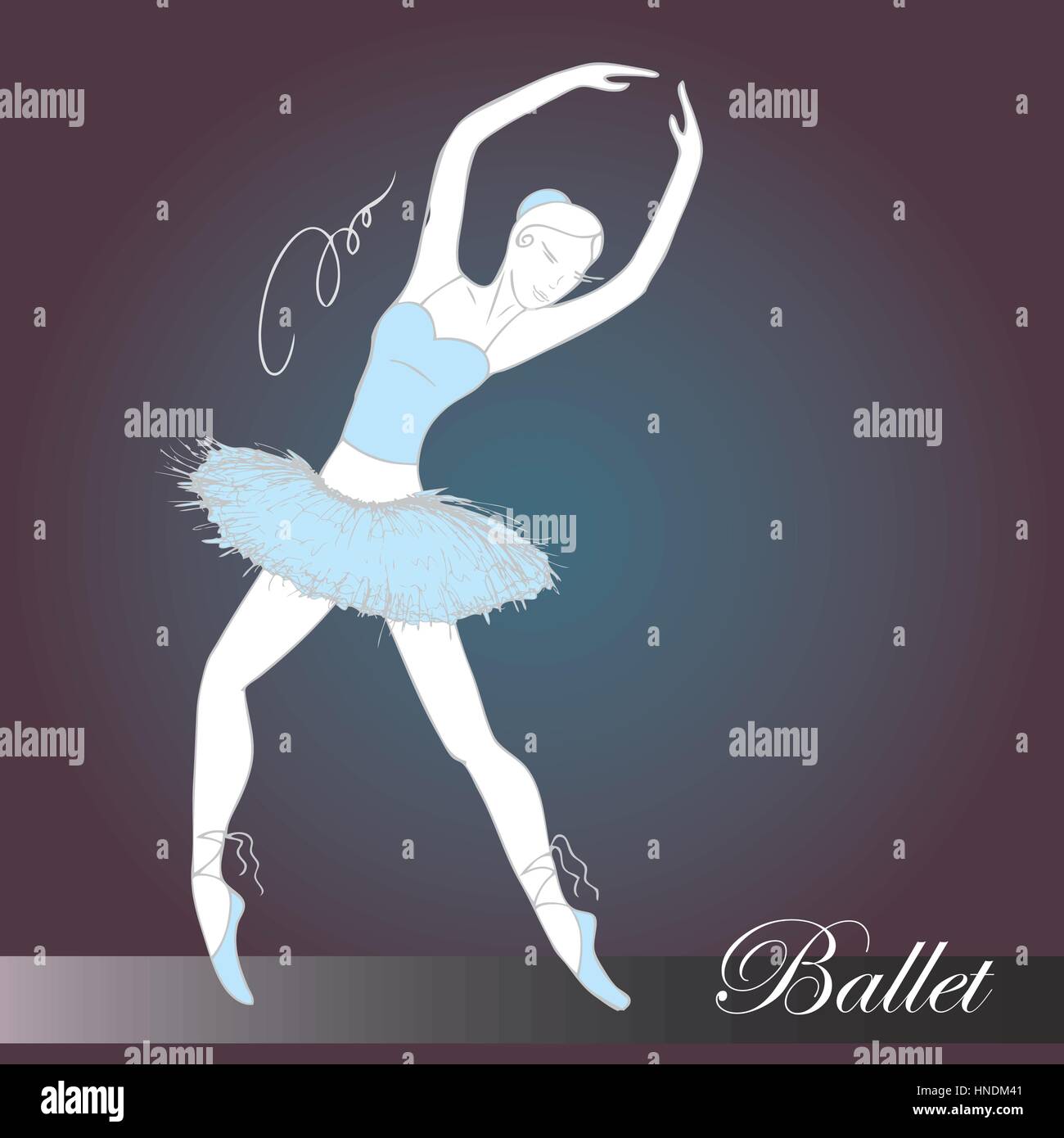 ballet dancer, hand drawn , vector illustration Stock Vector Image ...