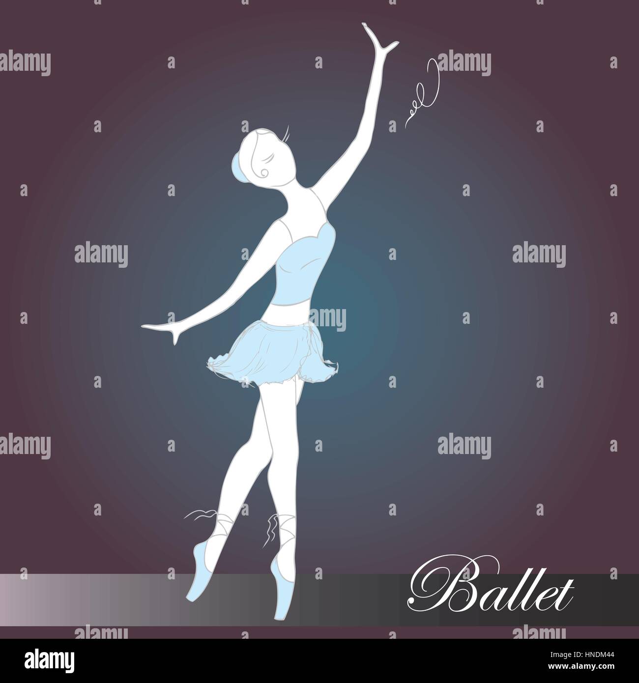 ballet dancer, hand drawn, vector illustration Stock Vector Image & Art ...