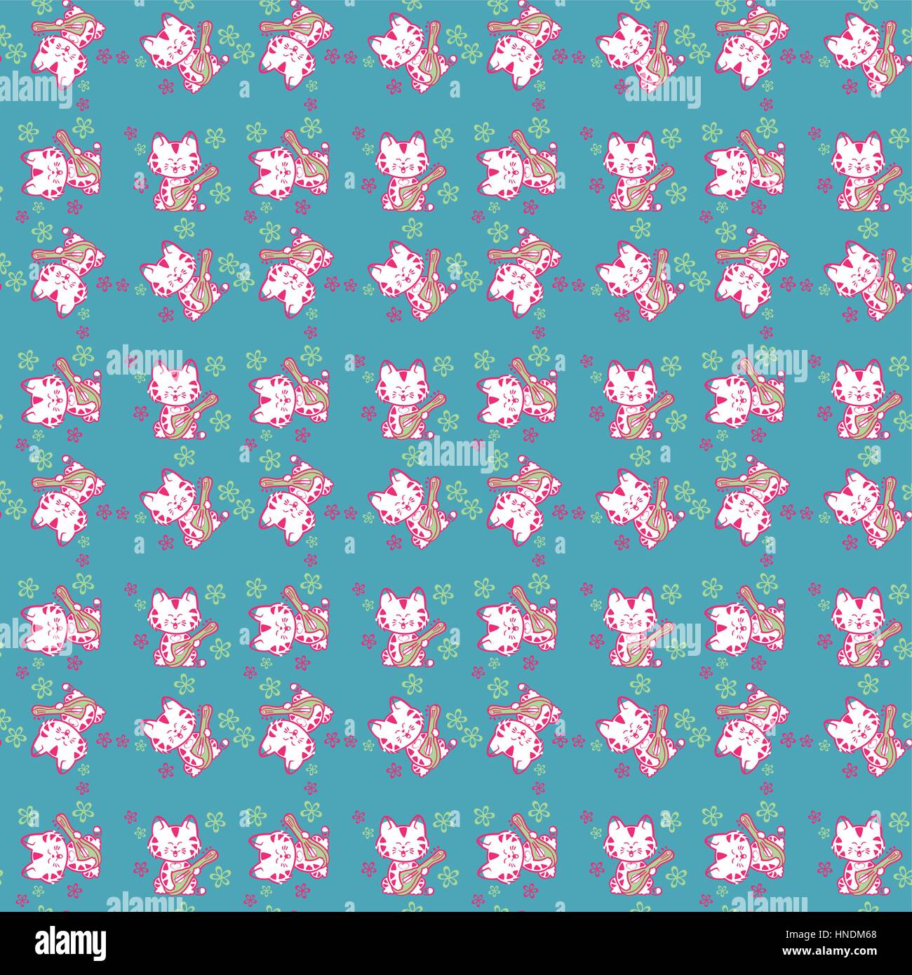 Seamless pattern Cute cats . Seamless pattern can be used for wallpaper ...