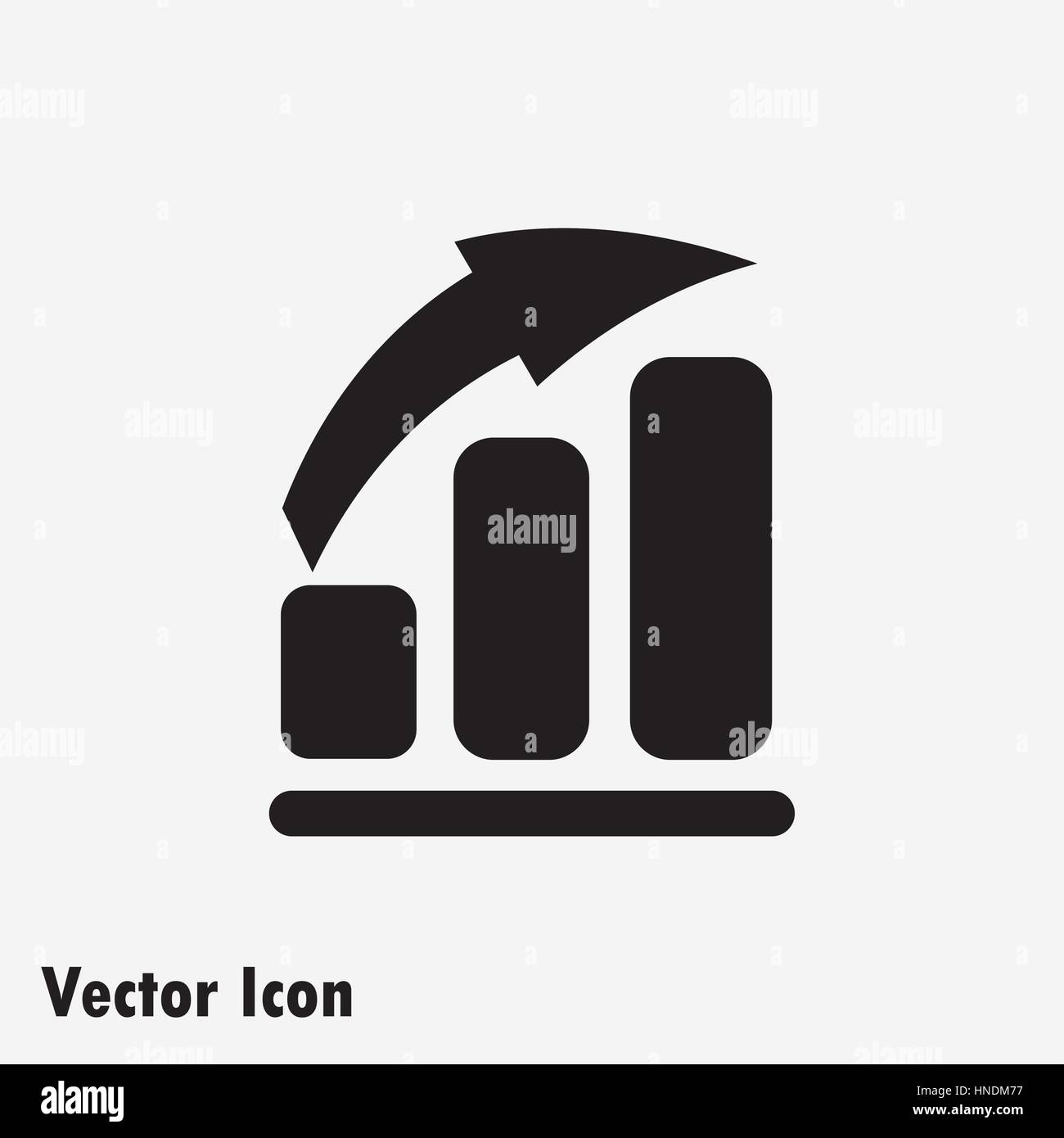 Vector growing graph icon Stock Vector Image & Art - Alamy