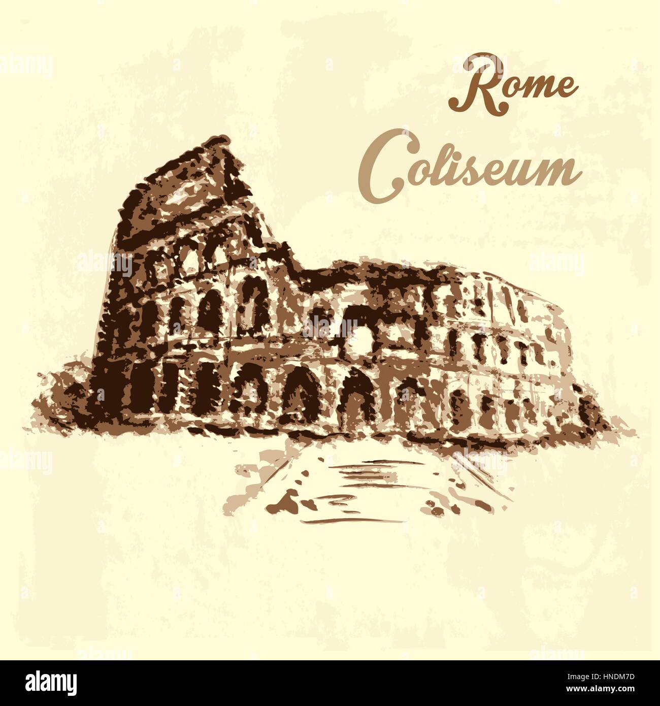 Rome doodles vector illustration Stock Vector Images - Alamy