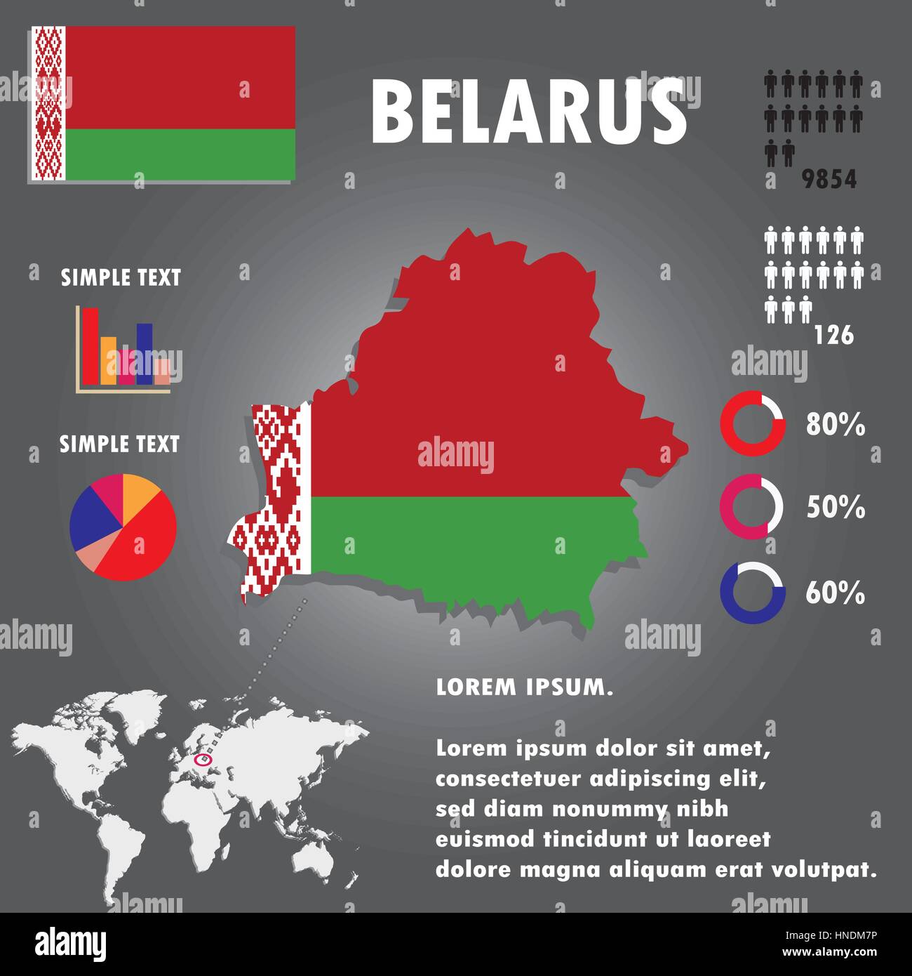 belarus Country Infographics Template Vector Stock Vector Image & Art ...
