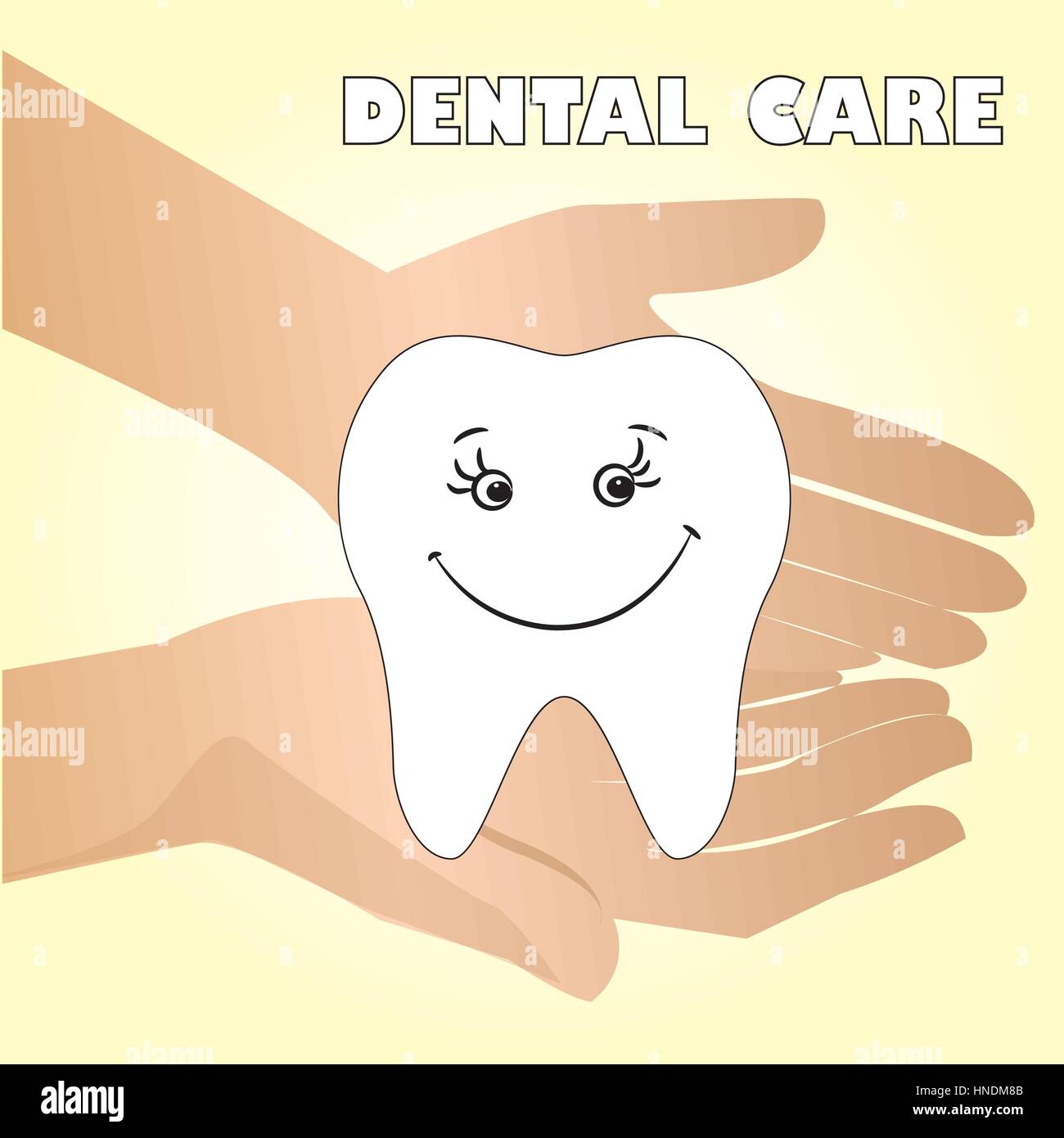 Hands holding a healthy tooth,vector Stock Vector Image & Art - Alamy