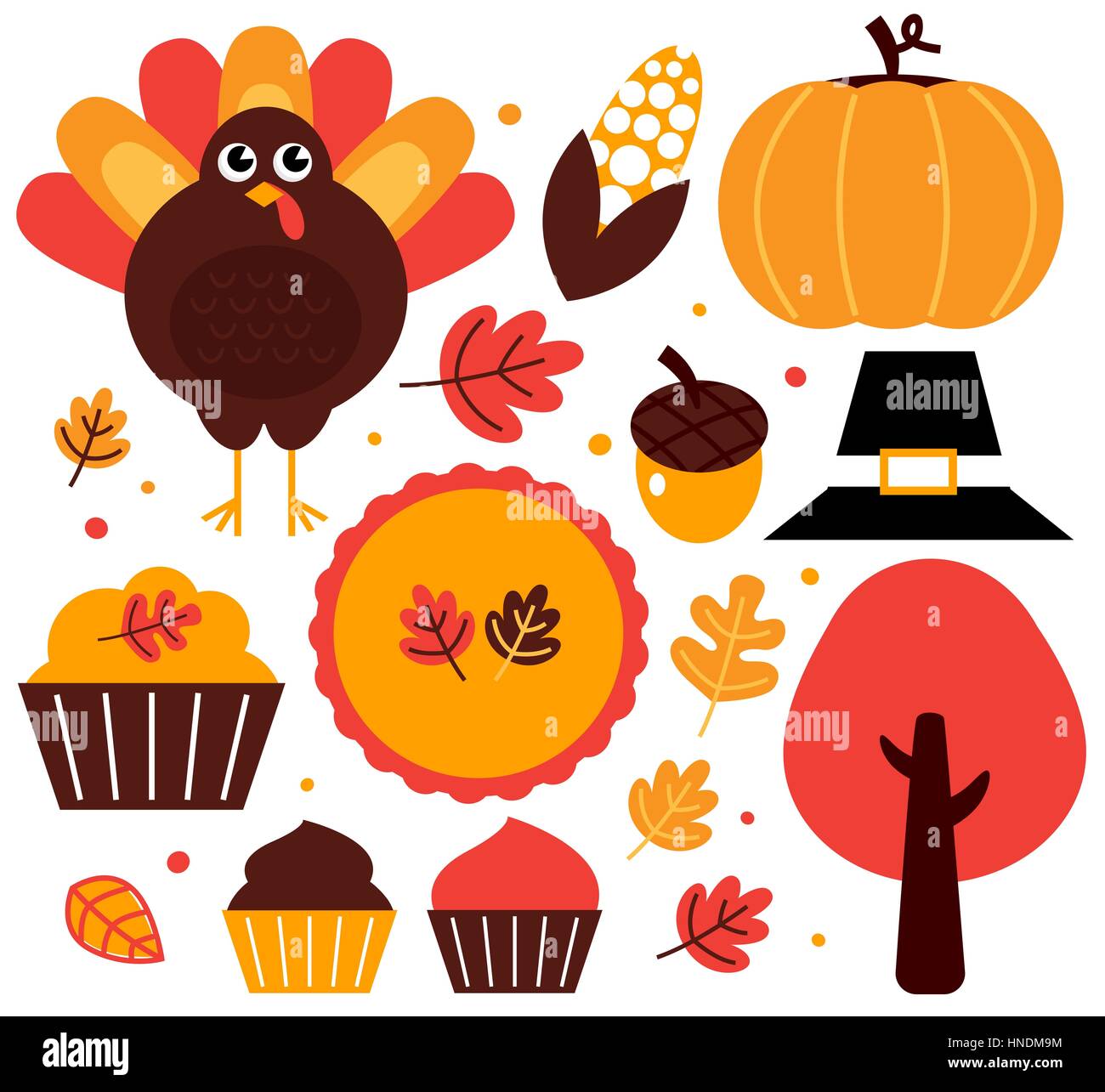 November day icons set cartoon hi-res stock photography and images - Alamy