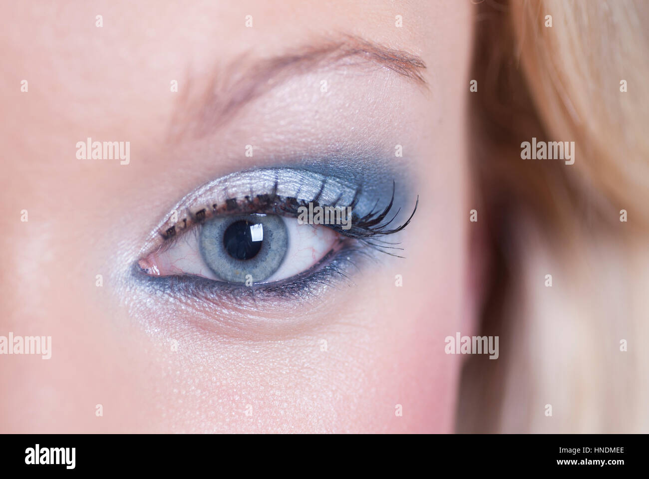 Close up of a young womans eyes hi-res stock photography and images - Alamy