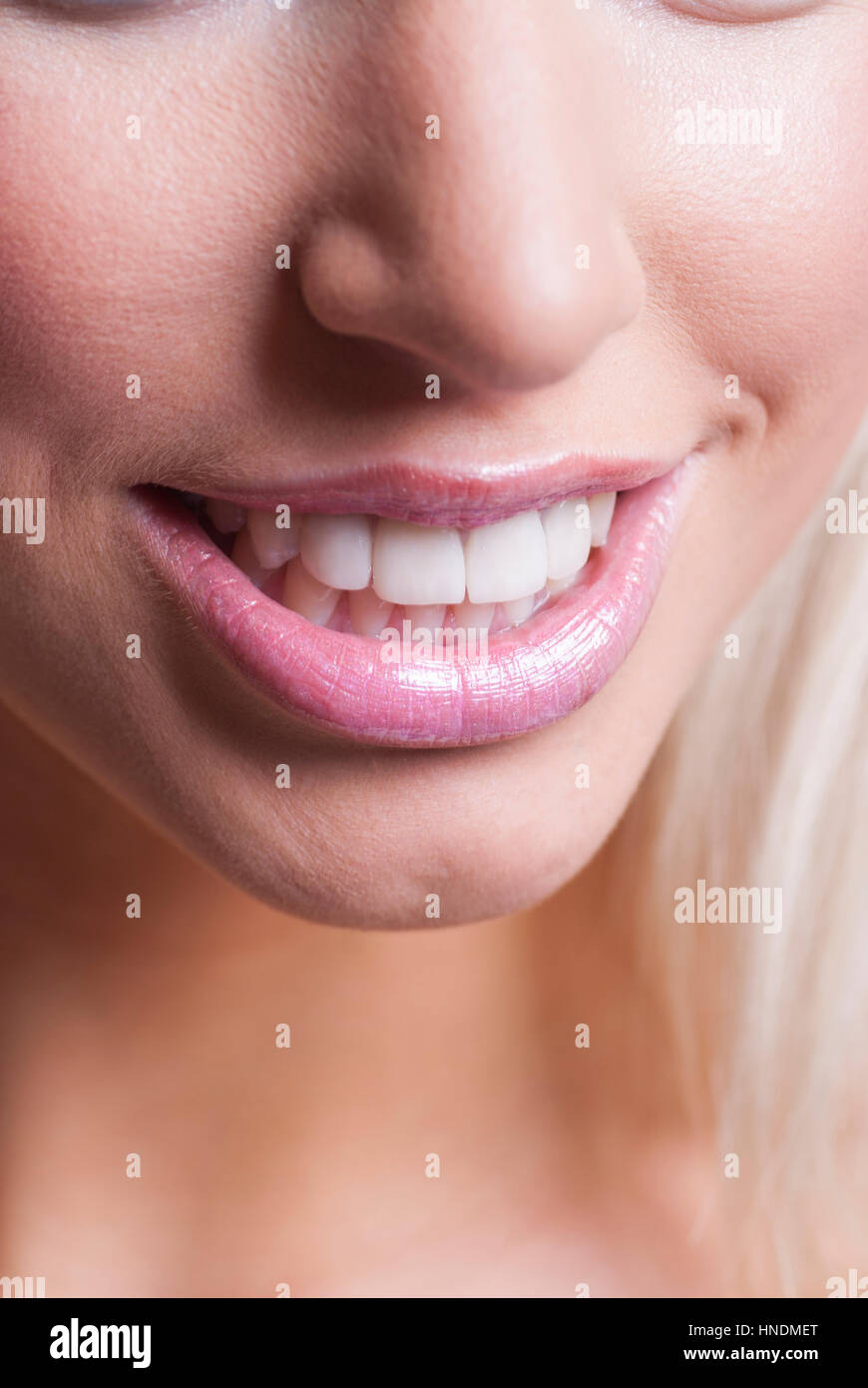 Close up of woman's smile Stock Photo - Alamy