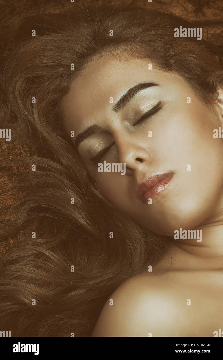 Beautiful young woman sleeping Stock Photo - Alamy Beautiful young woman sleeping Stock Photo - Alamy
