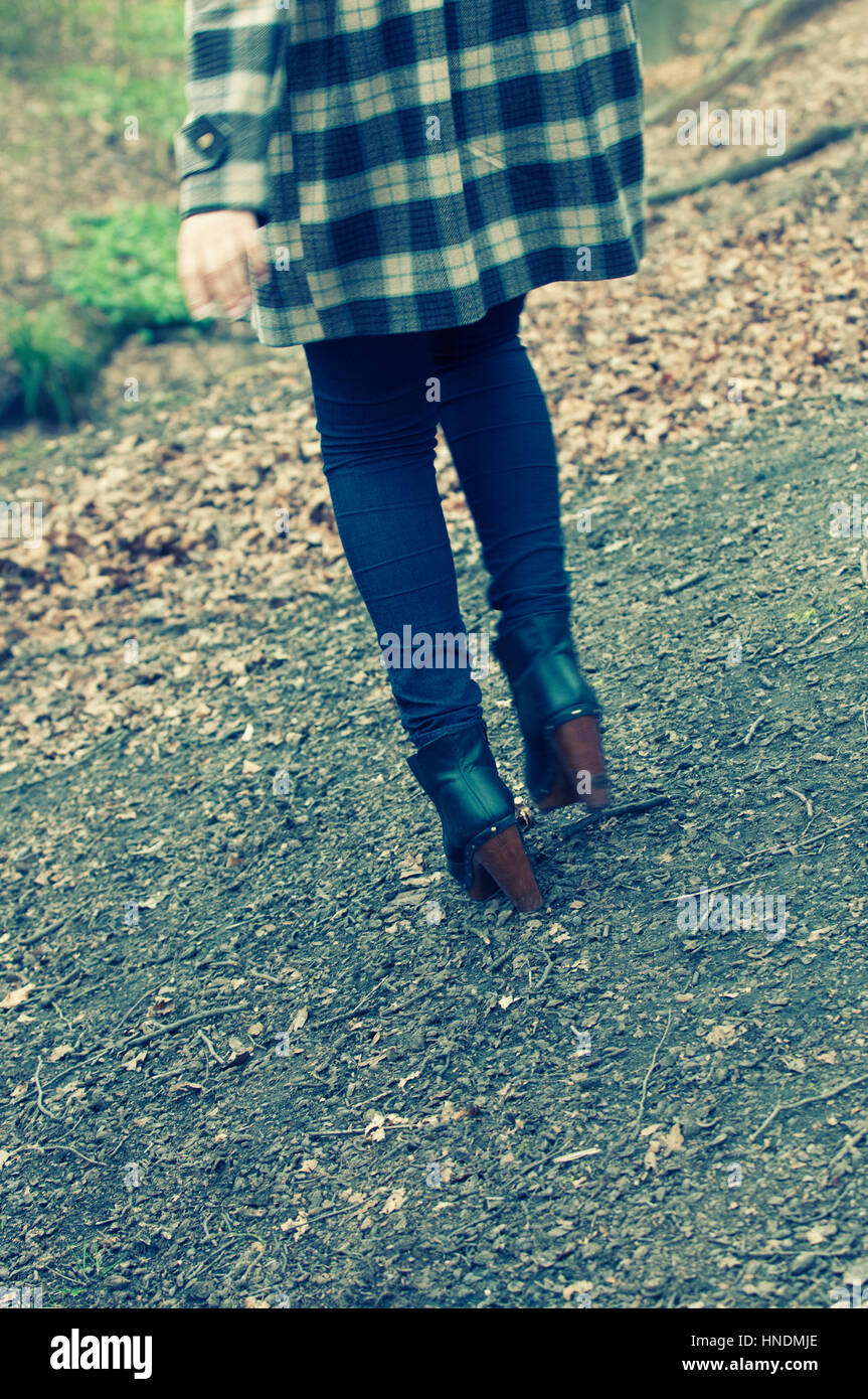 Woman Running Away Danger High Resolution Stock Photography and Images ...