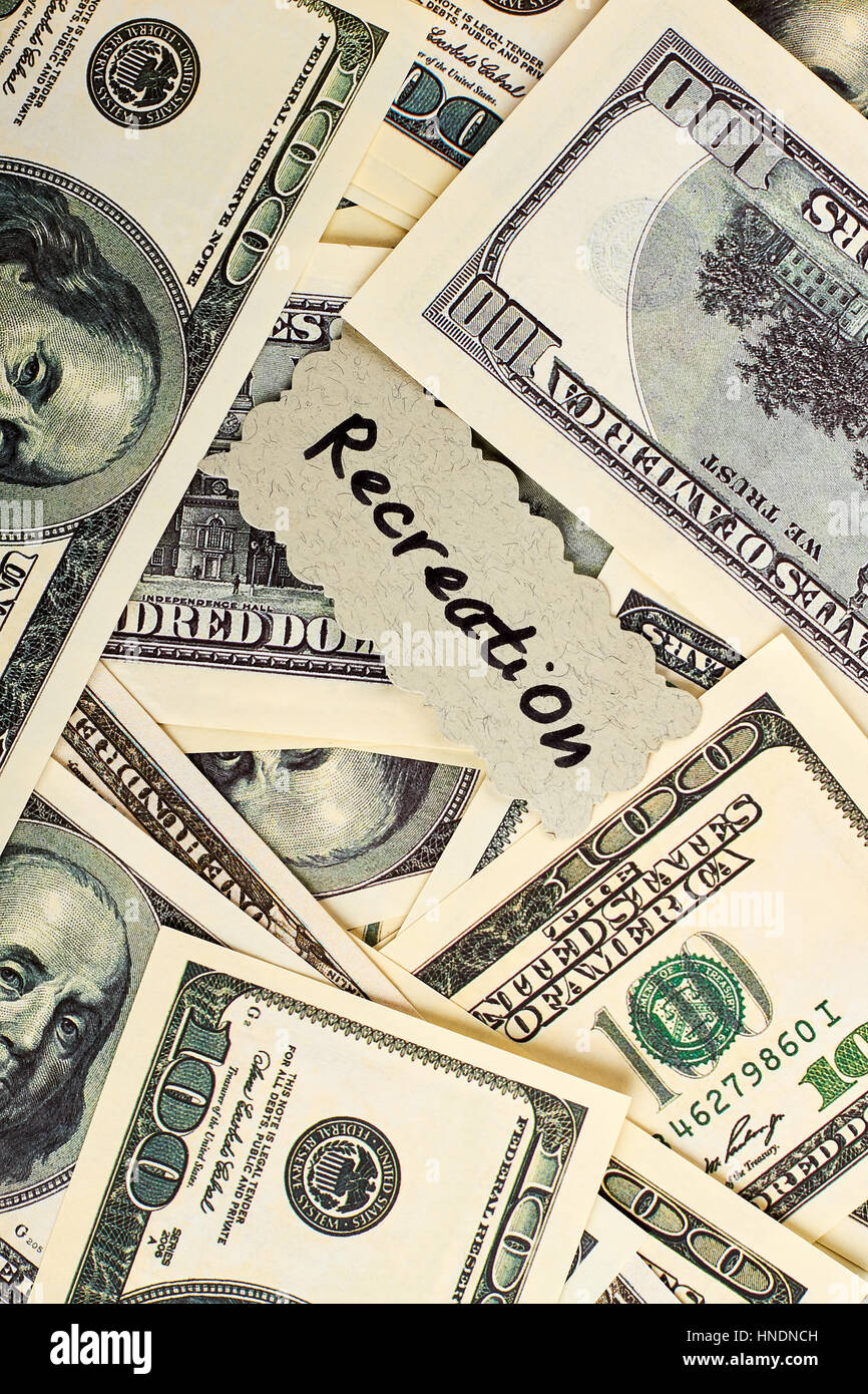 American currency and card Stock Photo - Alamy