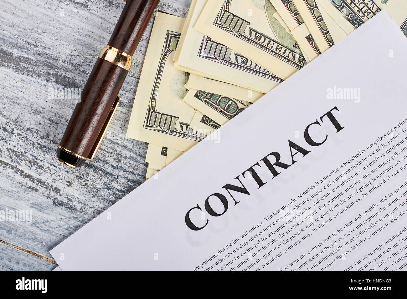 Pen, documents and money Stock Photo - Alamy