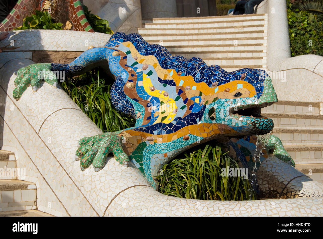Gaudi architecture at Park Guell Stock Photo - Alamy
