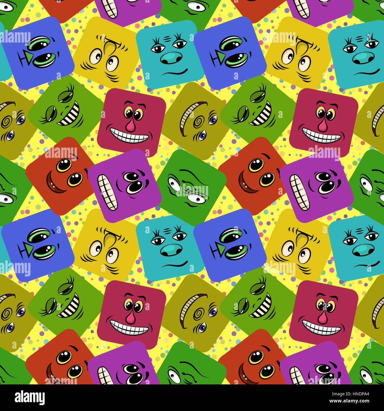 Monster Smileys, Seamless Stock Vector Image & Art - Alamy