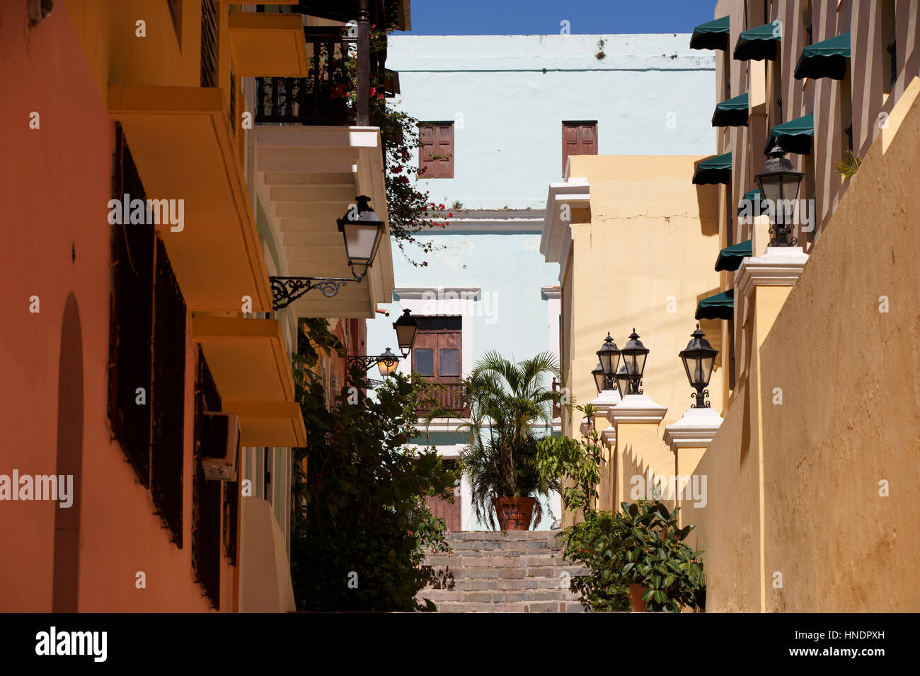 Street scene, San Juan, Puerto Rico Stock Photo - Alamy