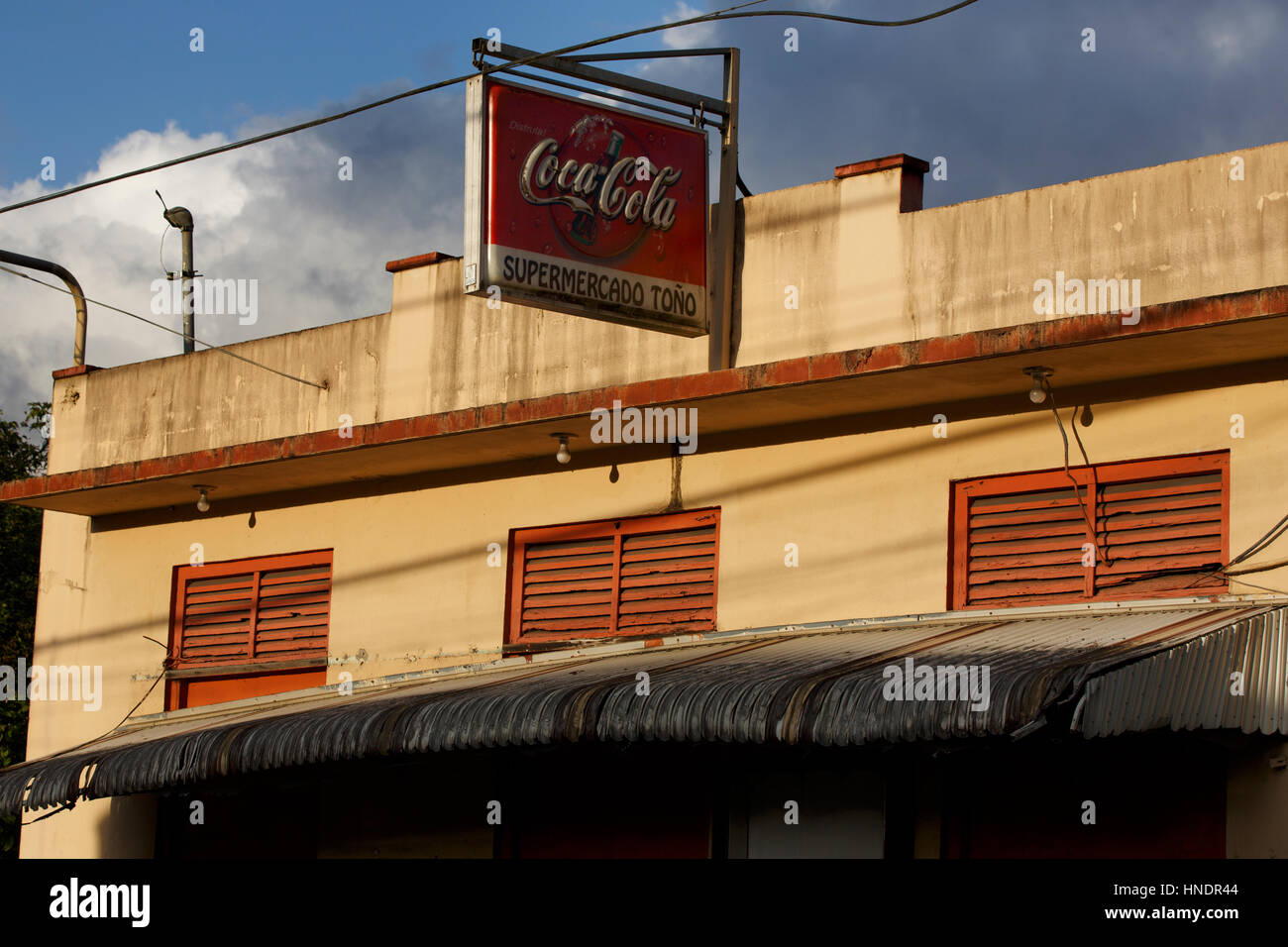 Storefront in the mountain town of Adjuntas, Puerto Rico Stock Photo ...