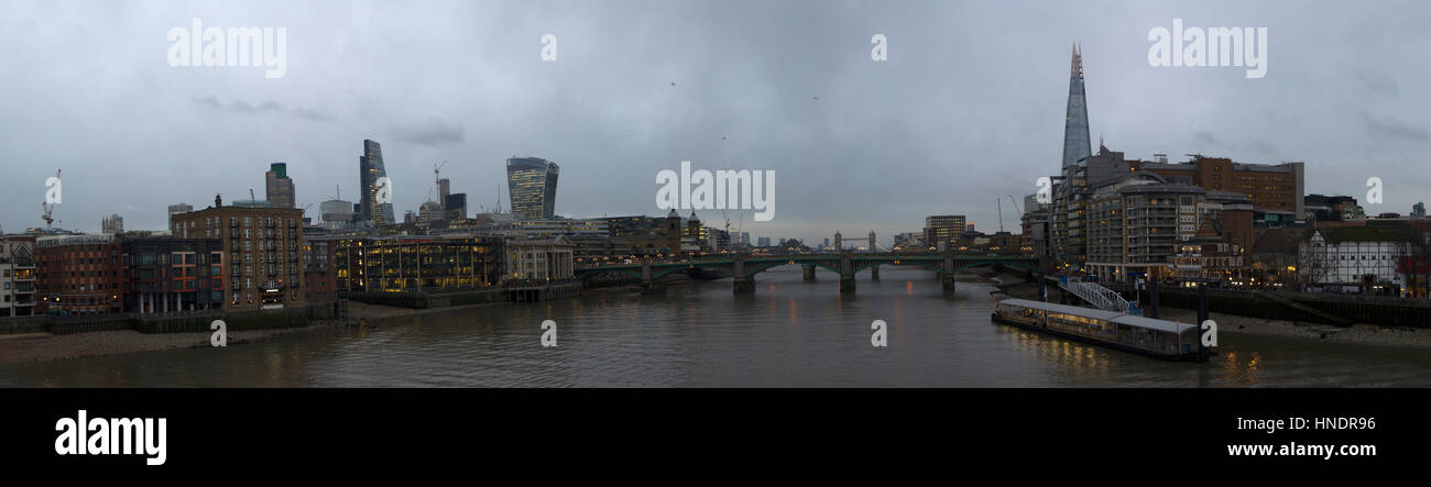 The City of London and the Shard tower at twilight Stock Photo - Alamy
