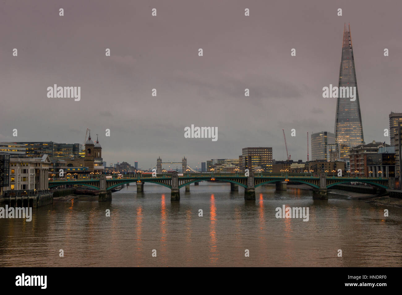 Tall skyline skyscrapers moody dusk hi-res stock photography and images ...