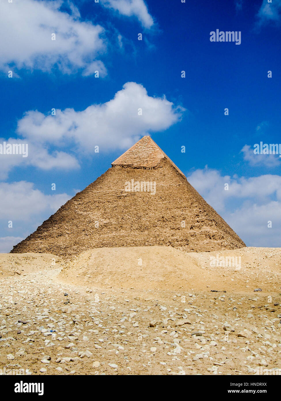 Ancient pyramid of Giza in the desert outside of Cairo Egypt Stock ...