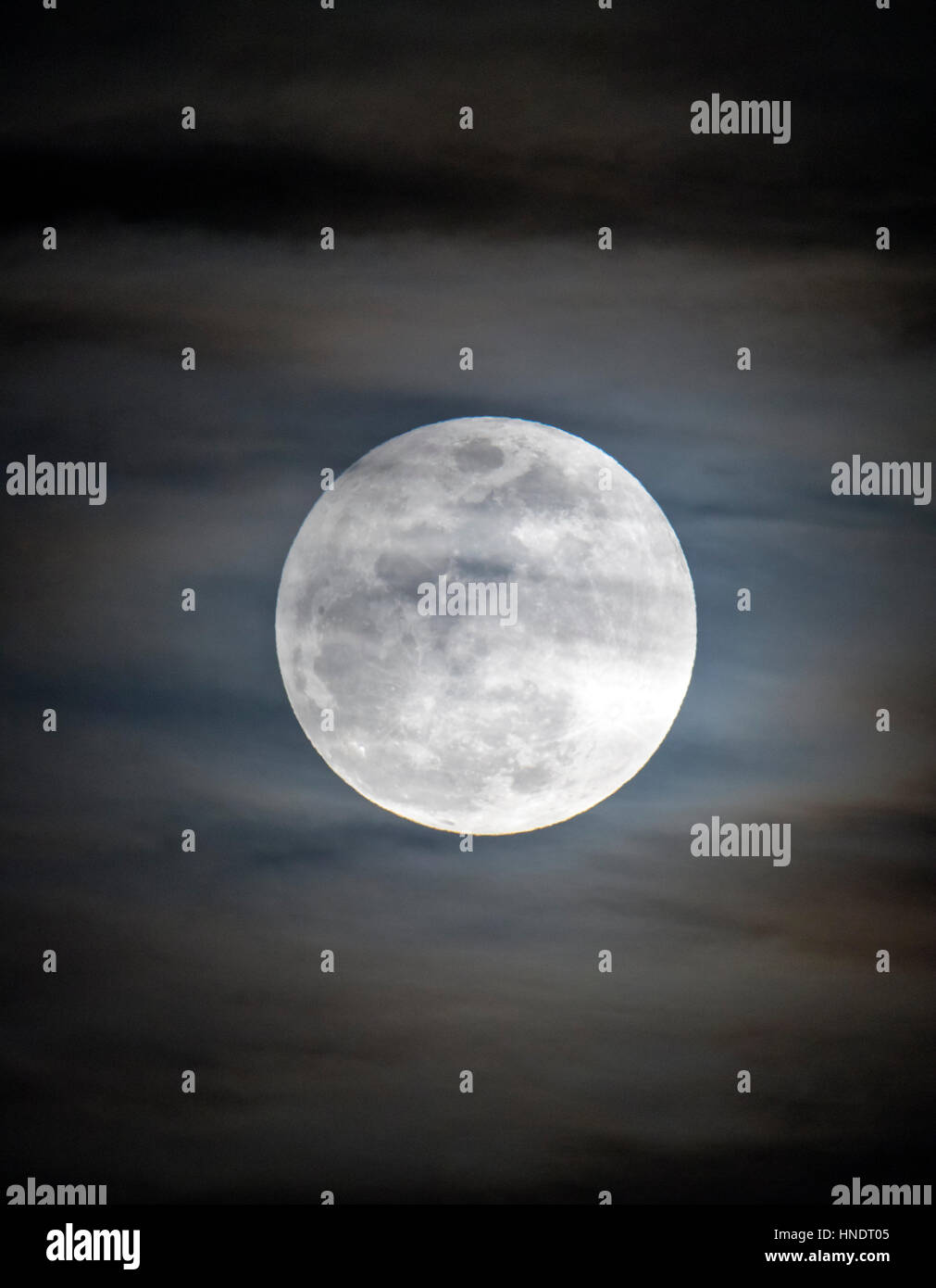 Full moon rising over Rocky Mountains, Salida, Colorado, USA Stock ...