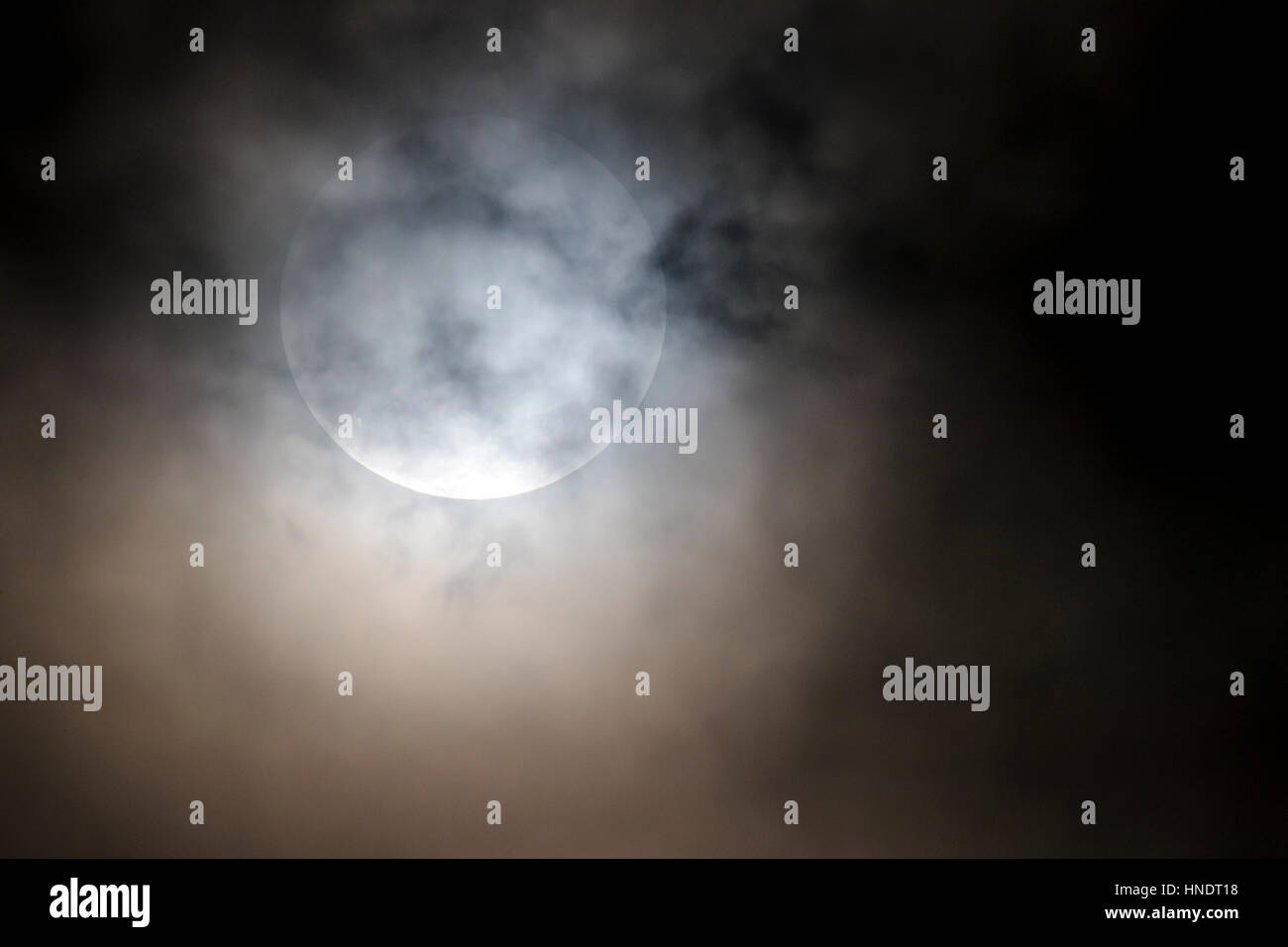 Full moon rising over Rocky Mountains, Salida, Colorado, USA Stock ...