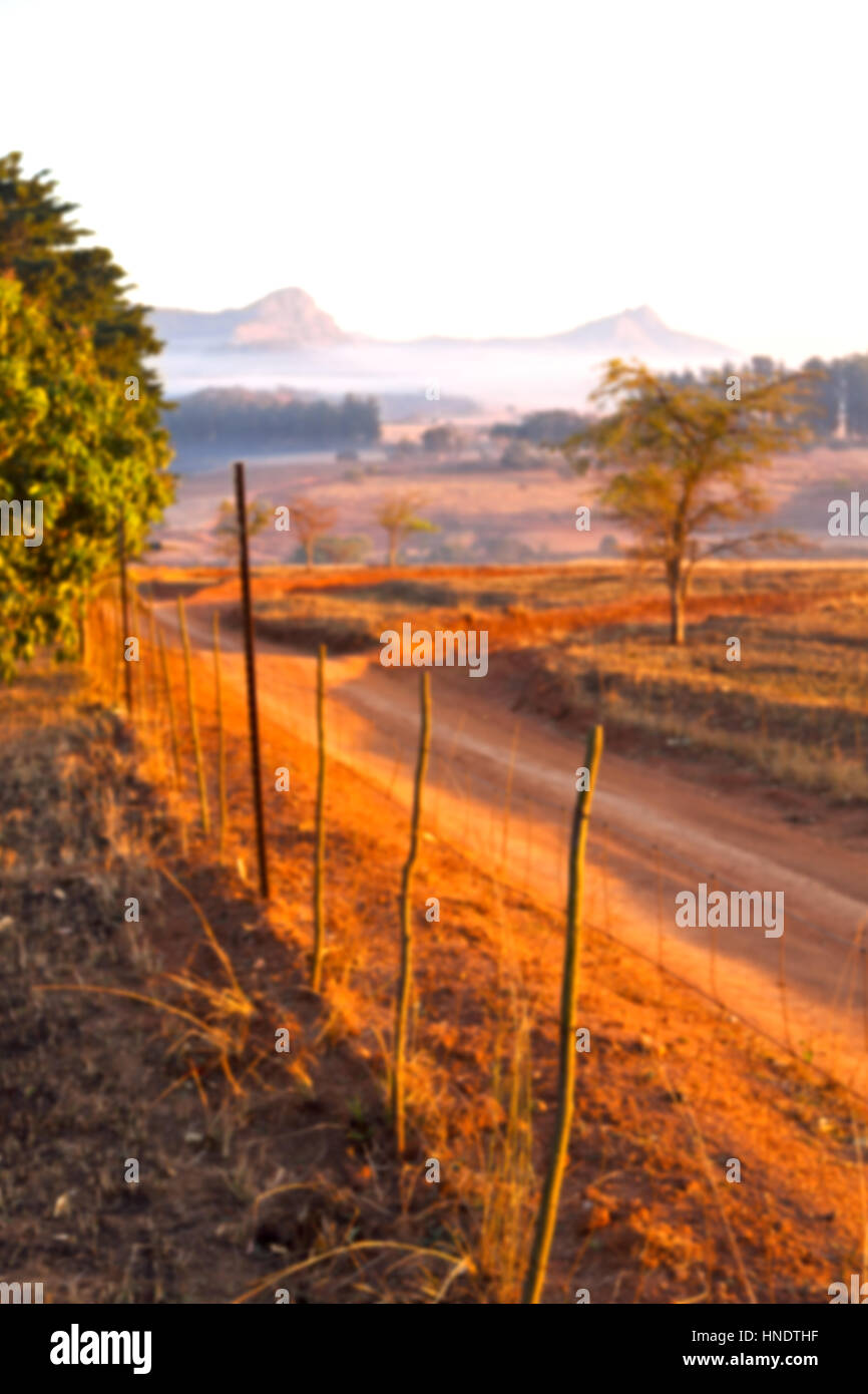 blur in swaziland mlilwane wildlife nature reserve mountain and tree ...