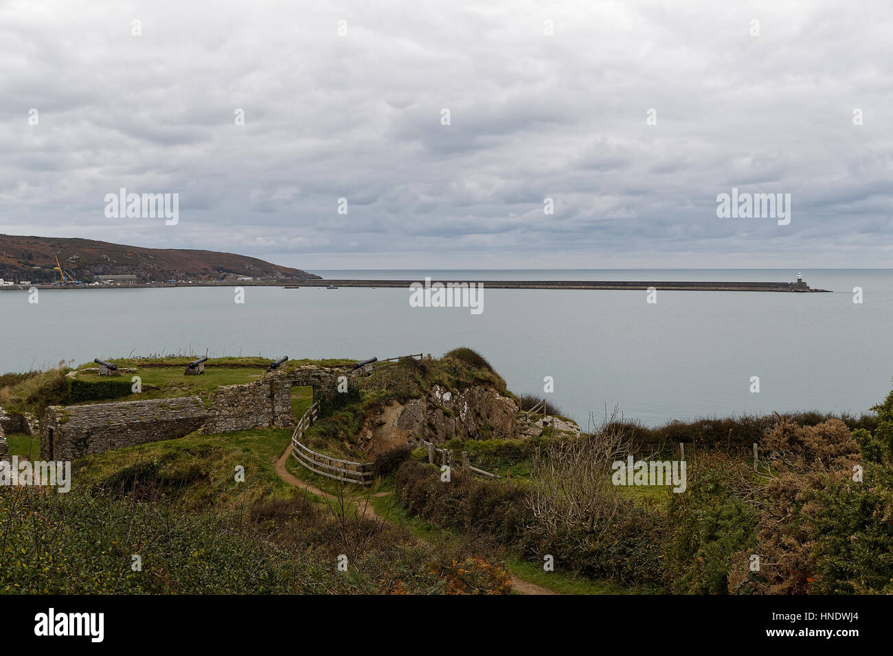 Fishguard Fort - Coastal Defence at Castle Point Stock Photo - Alamy