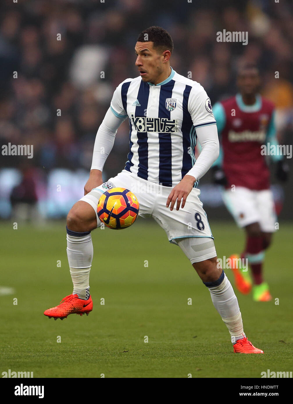 West Bromwich Albion's Jake Livermore during the Premier League match ...
