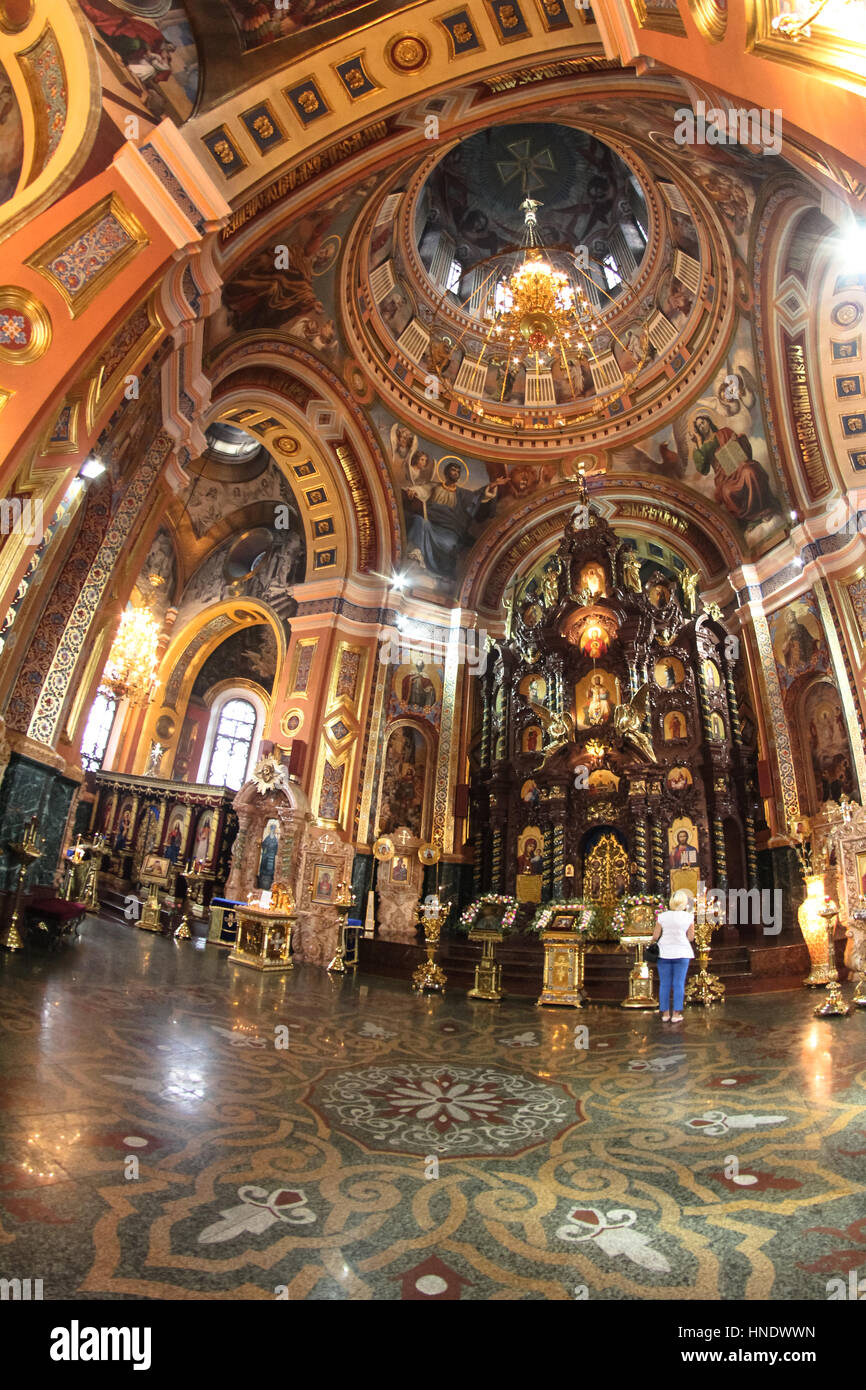 Interior of the Cathedral of Our Lady of Kazan in Irkutsk,Russia Stock Photo - Alamy