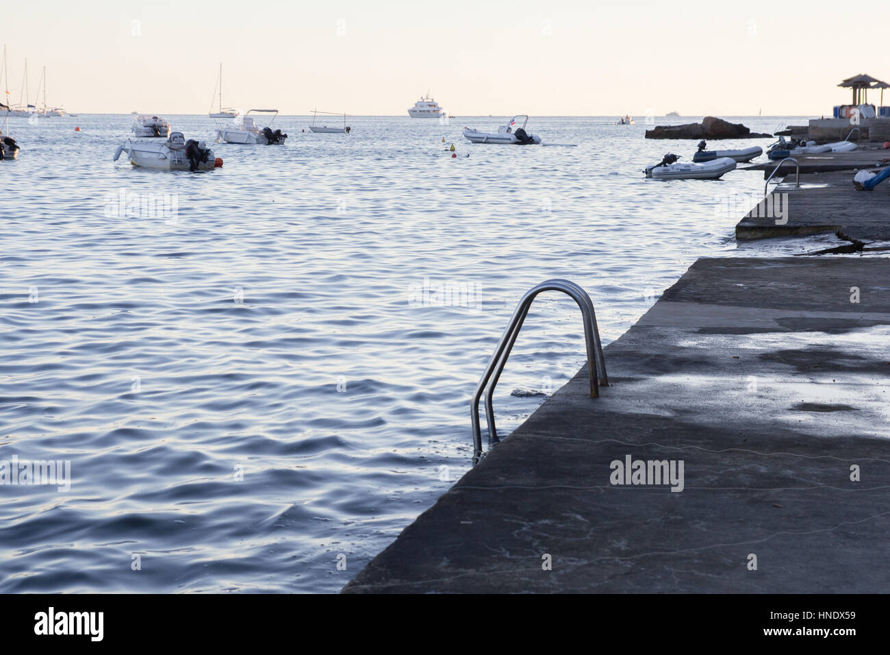 sea ladder evening Stock Photo - Alamy