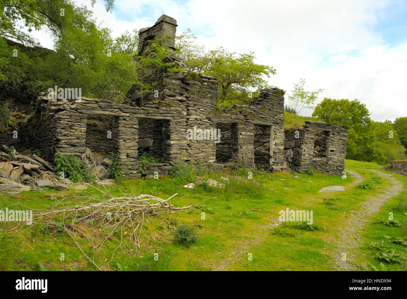 Ruined cottage at Rhiwddolion Stock Photo - Alamy