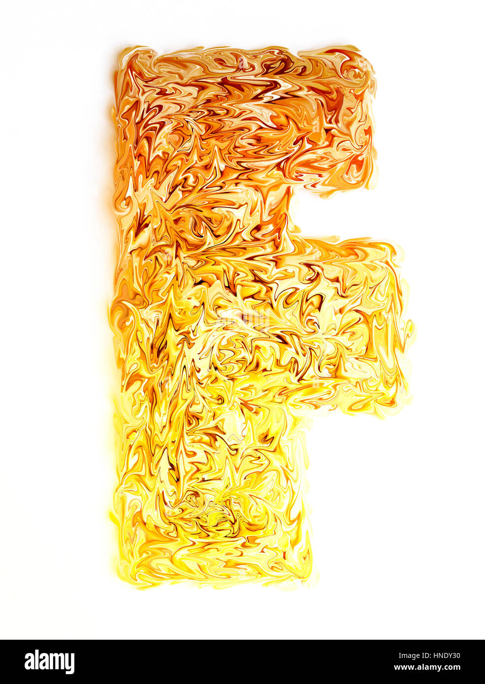 The yellow candy letter F Stock Photo - Alamy