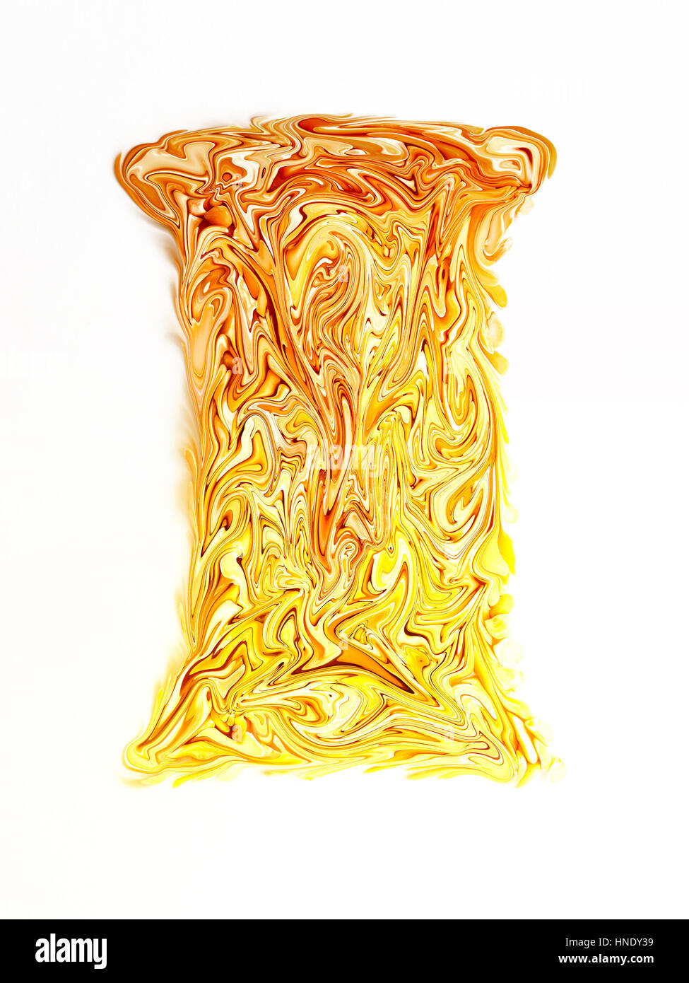 The yellow candy letter I Stock Photo - Alamy