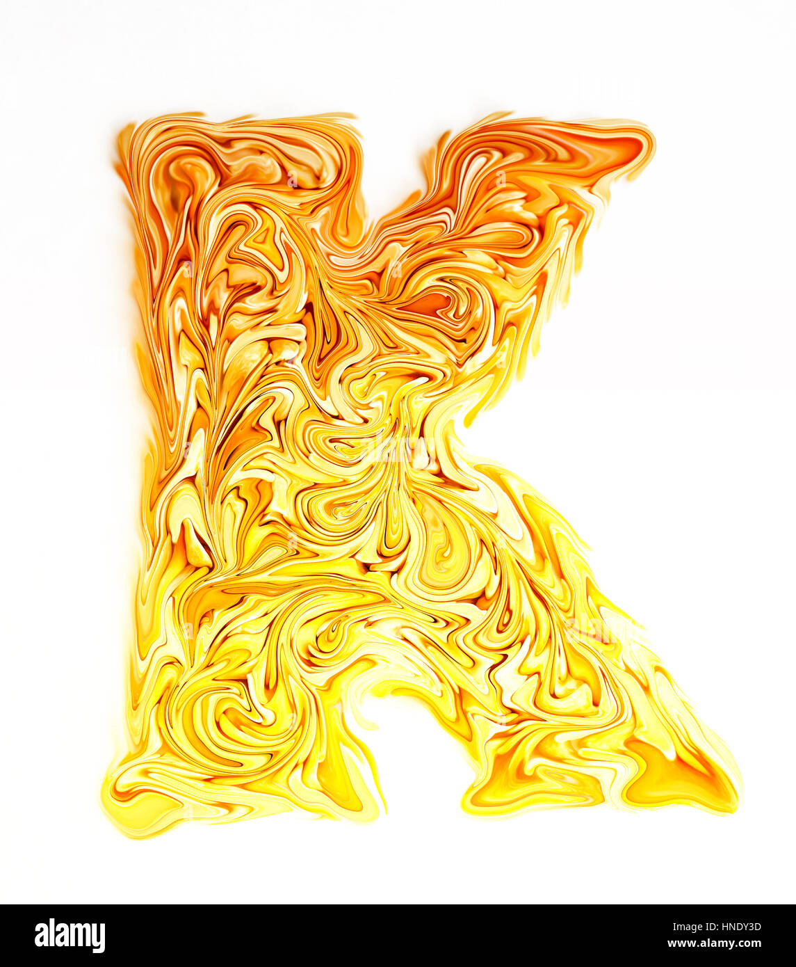 The yellow candy letter K Stock Photo - Alamy