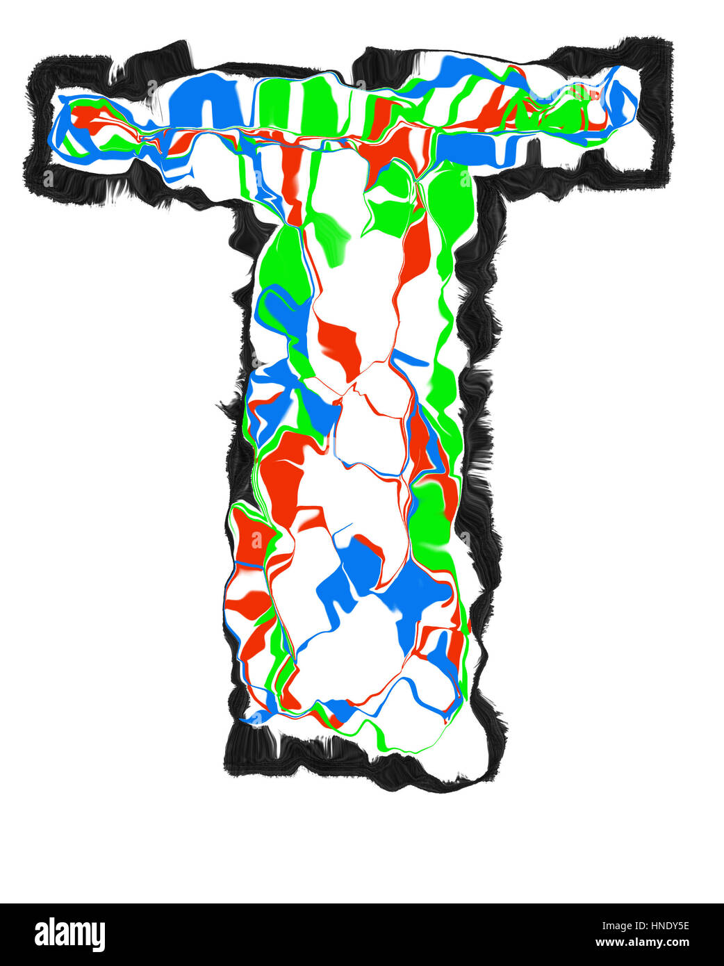 Mosaic font design letter Cut Out Stock Images & Pictures - Alamy